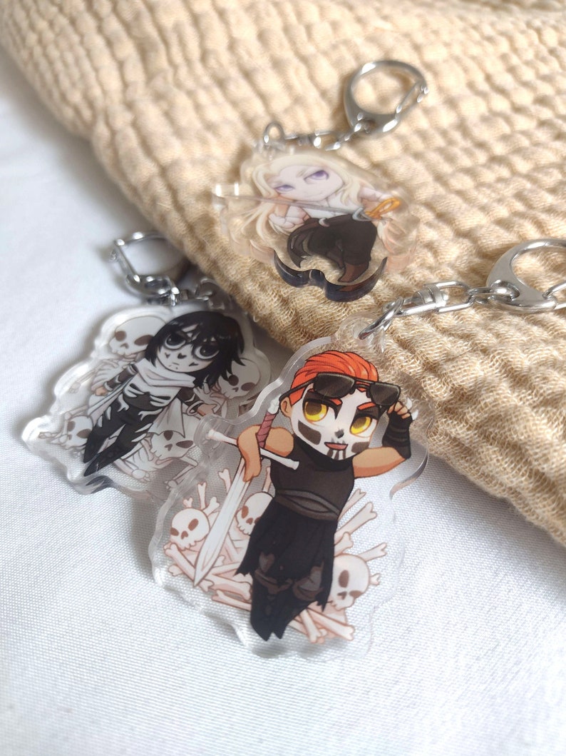 The Locked Tomb - Gideon, Harrowhark and Ianthe Keychains - Etsy