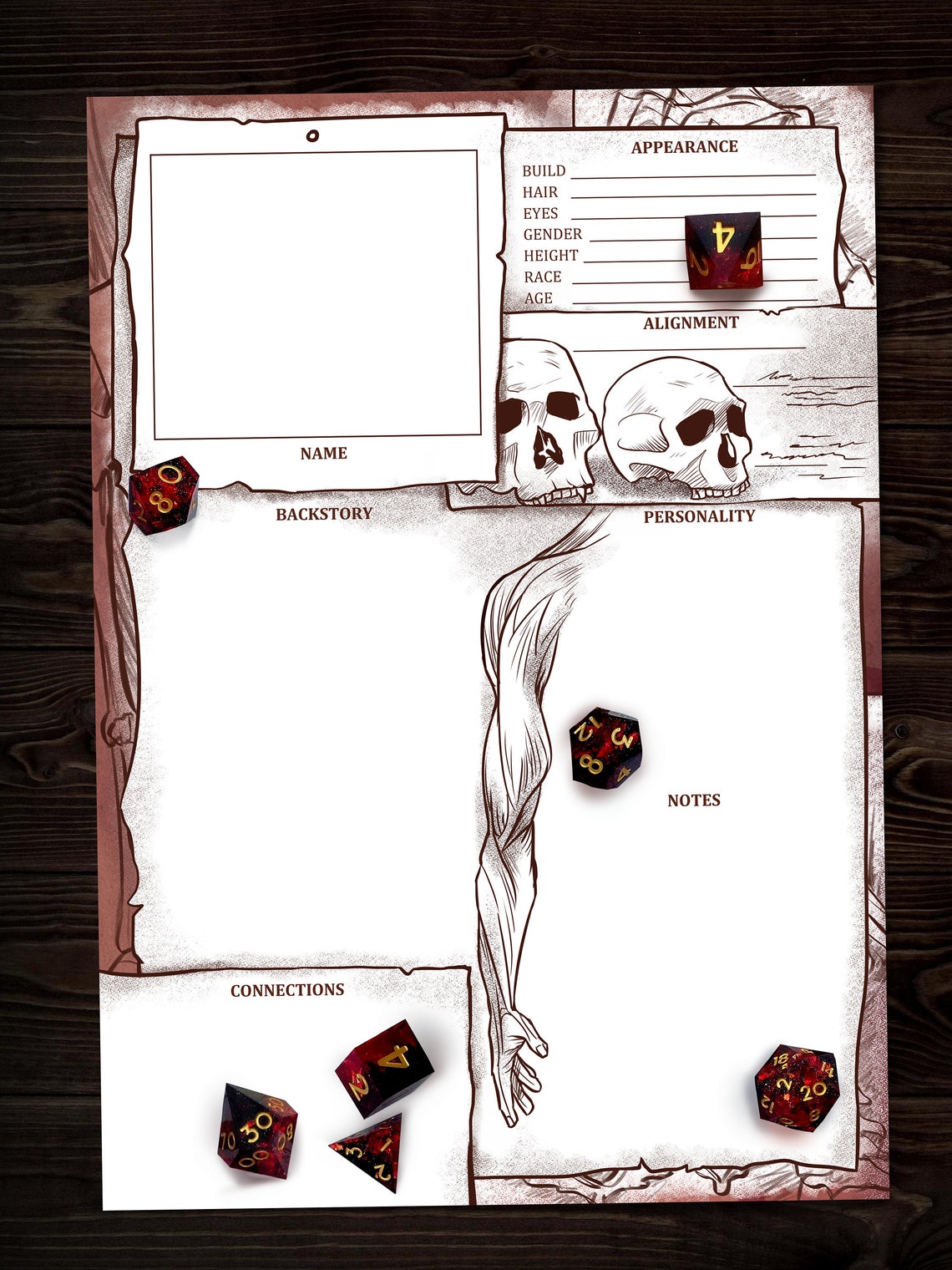 Gothic Monster Slayer Character Sheet - Dnd 5e - Etsy