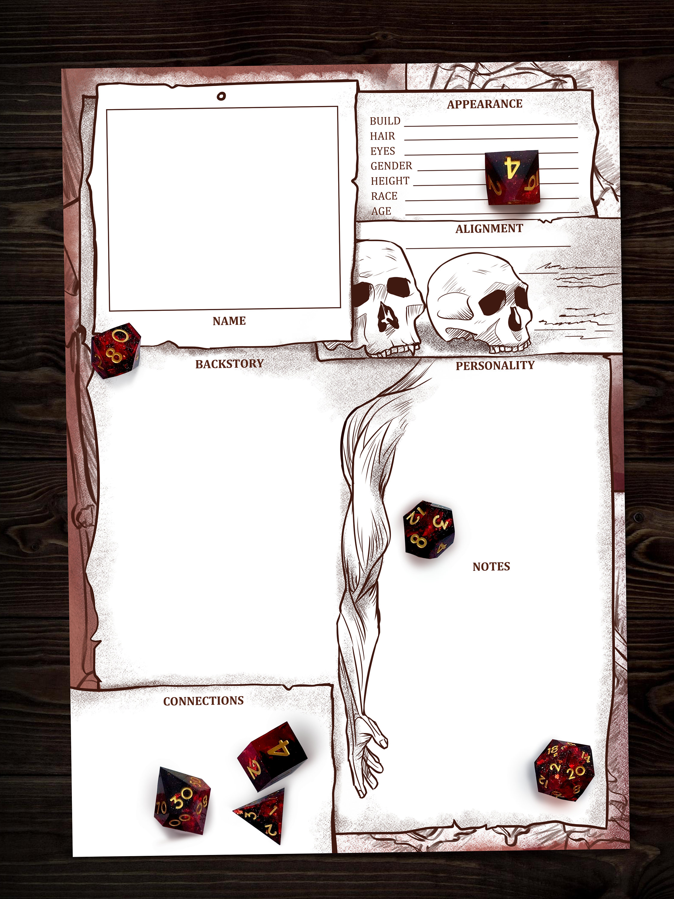 Gothic Monster Slayer Character Sheet - Dnd 5e - Etsy