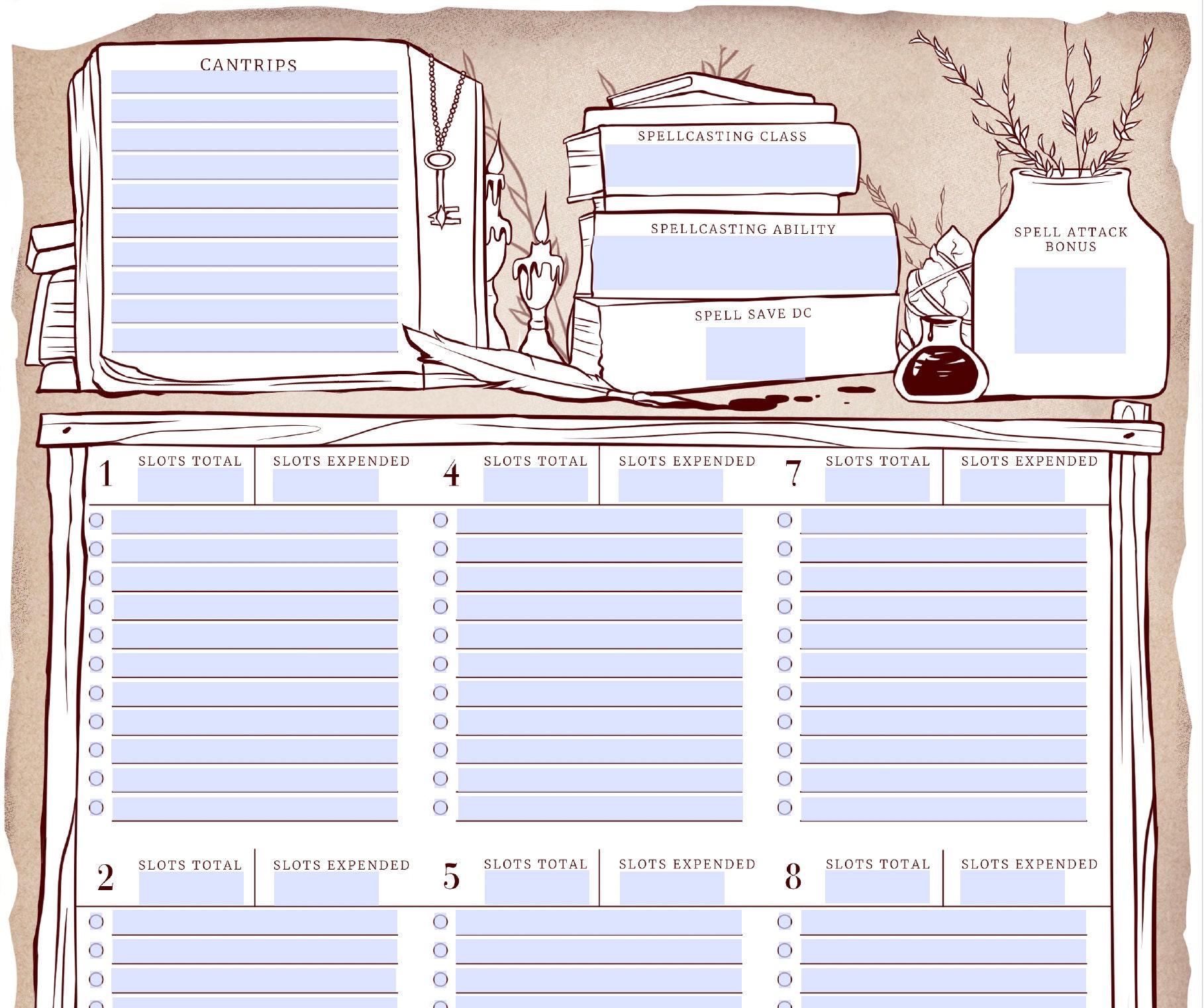 Western Character Sheet - Fillable Dnd 5e - Etsy