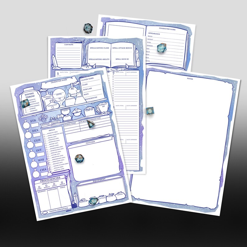 Star Traveller Character Sheet - Dnd 5e/5.5e - Etsy
