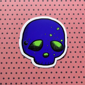 3" Purple Skull Sticker, Water Bottle Sticker | Journal Sticker ...