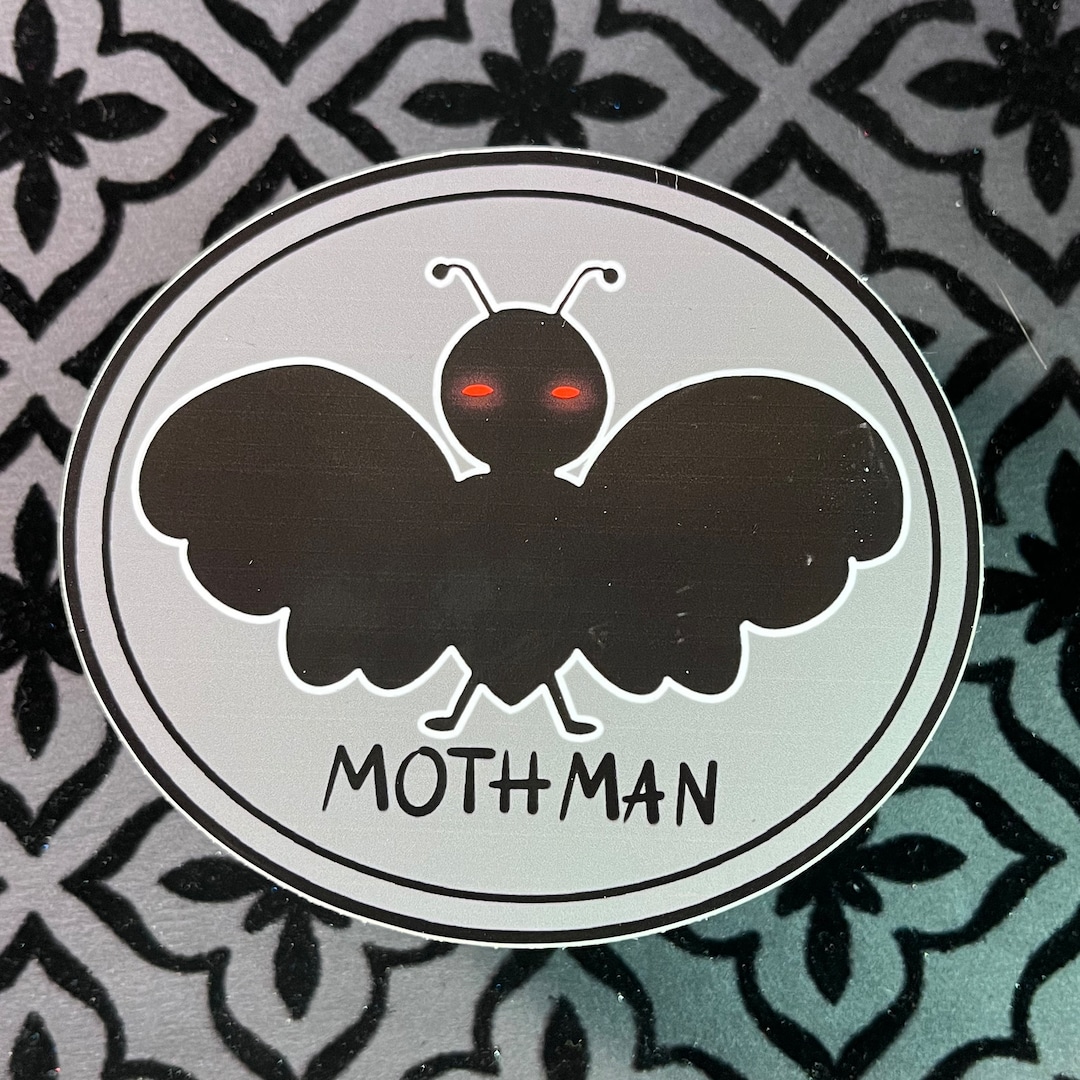 Grey Mothman Cryptid Sticker Car Decal Water Bottle Laptop - Etsy