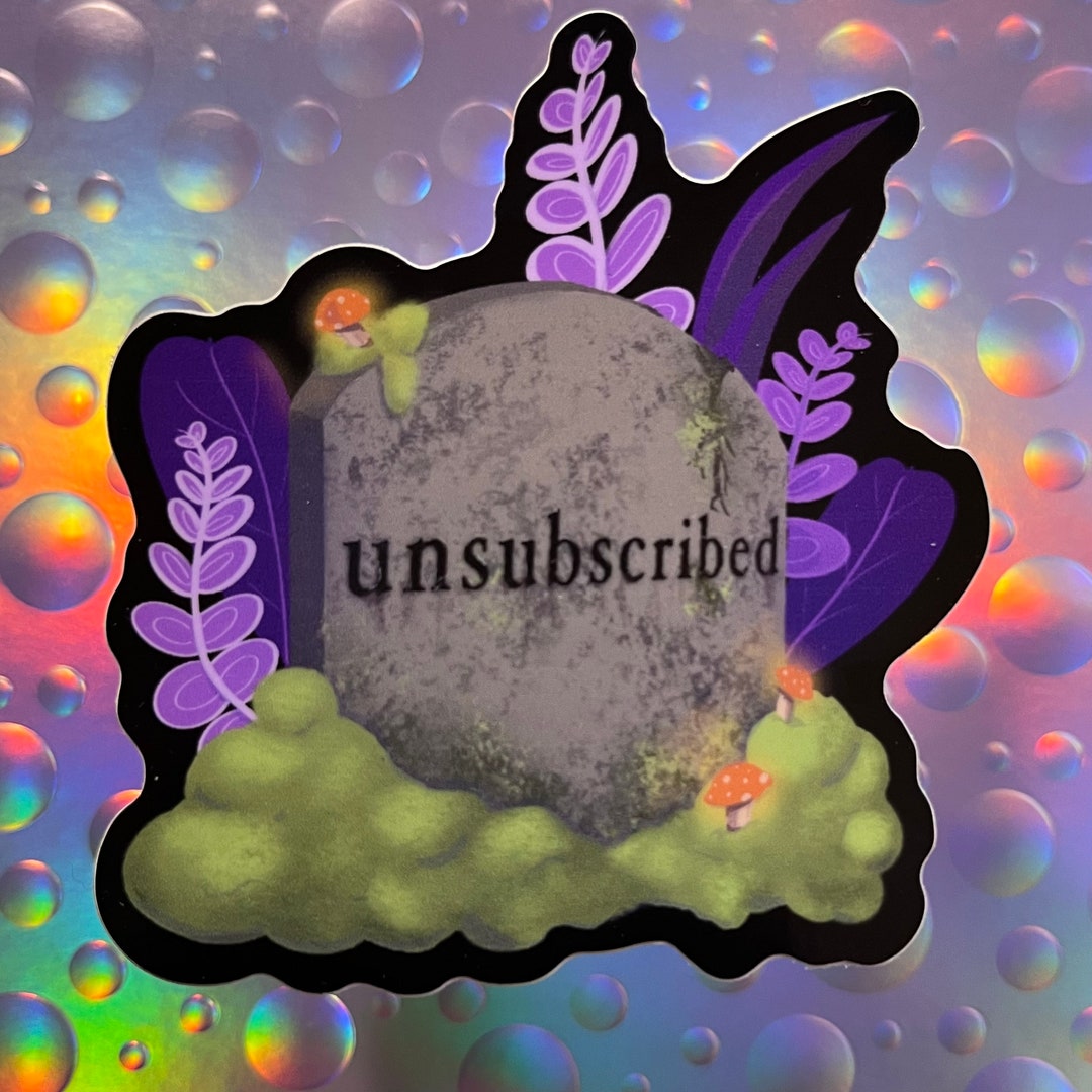 Unsubscribed Gravestone Vinyl Sticker | Decal Water Bottle | Laptop ...