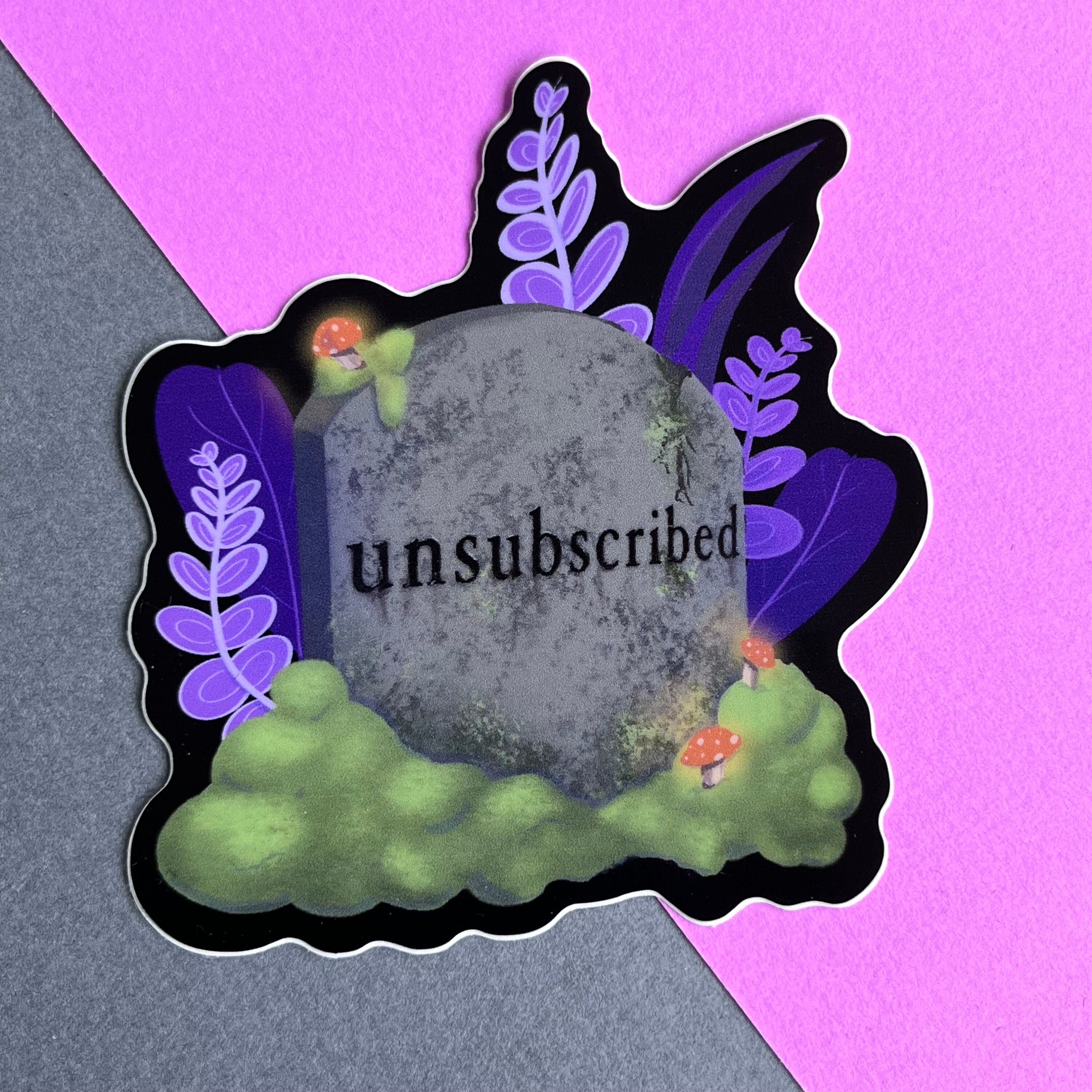 Unsubscribed Gravestone Vinyl Sticker Decal Water Bottle - Etsy
