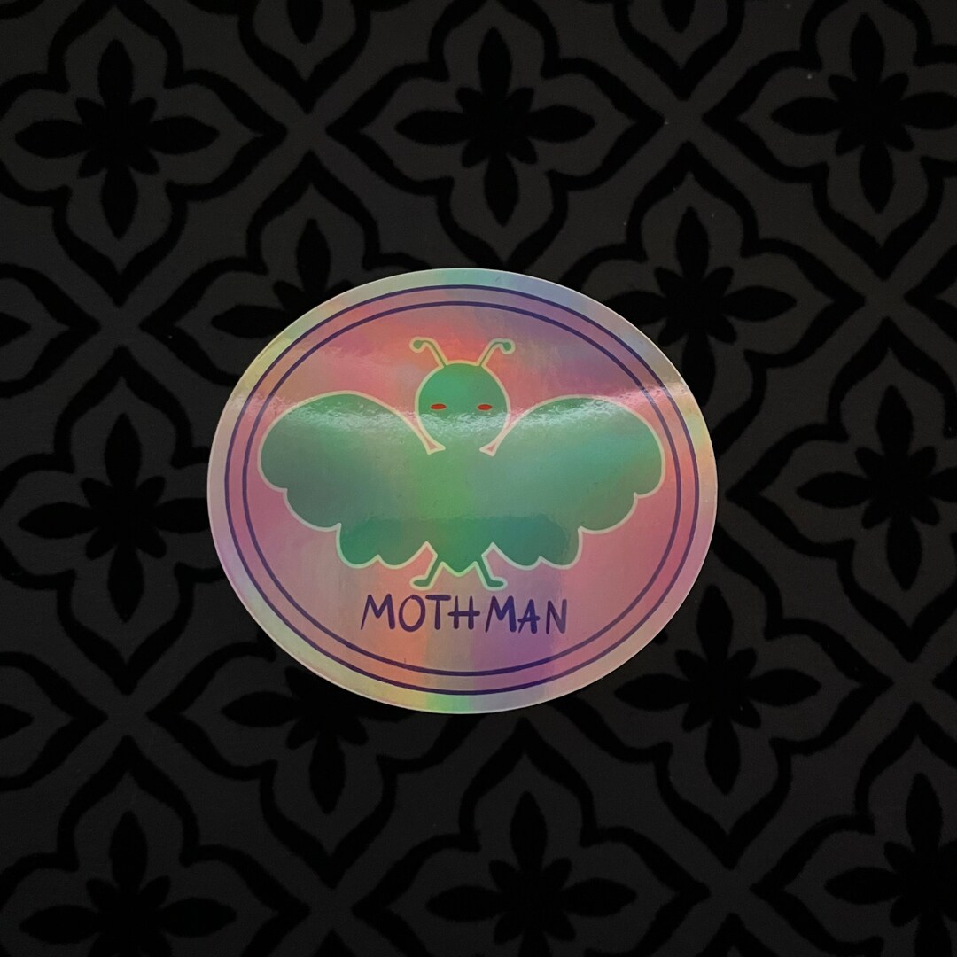 Pink Holographic Mothman Cryptid Sticker Car Decal Water - Etsy