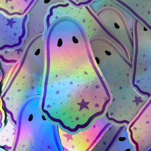 3" Holographic Ghost Sticker Car | Water Bottle Laptop Sticker ...