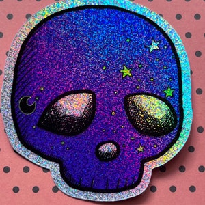 3" Purple Skull Sticker, Water Bottle Sticker | Journal Sticker ...