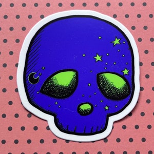 3" Purple Skull Sticker, Water Bottle Sticker | Journal Sticker ...
