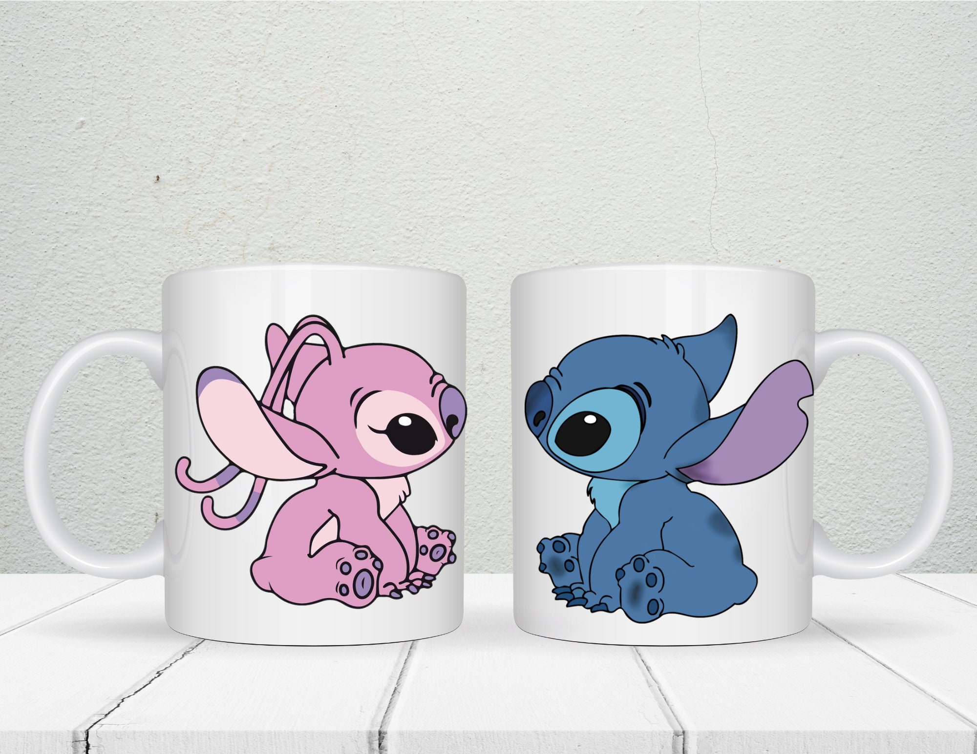 Stitch Angel Couples Mug His Hers His and Her Lily and Stitch ...