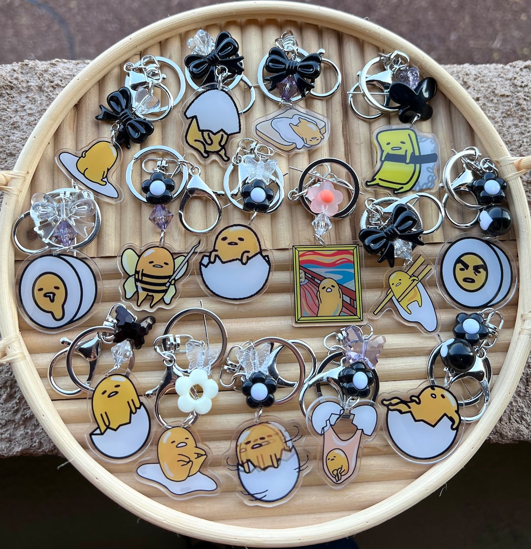 Gude “the Lazy Egg” Keychains / Bag Charms / Kawaii Gifts - Etsy