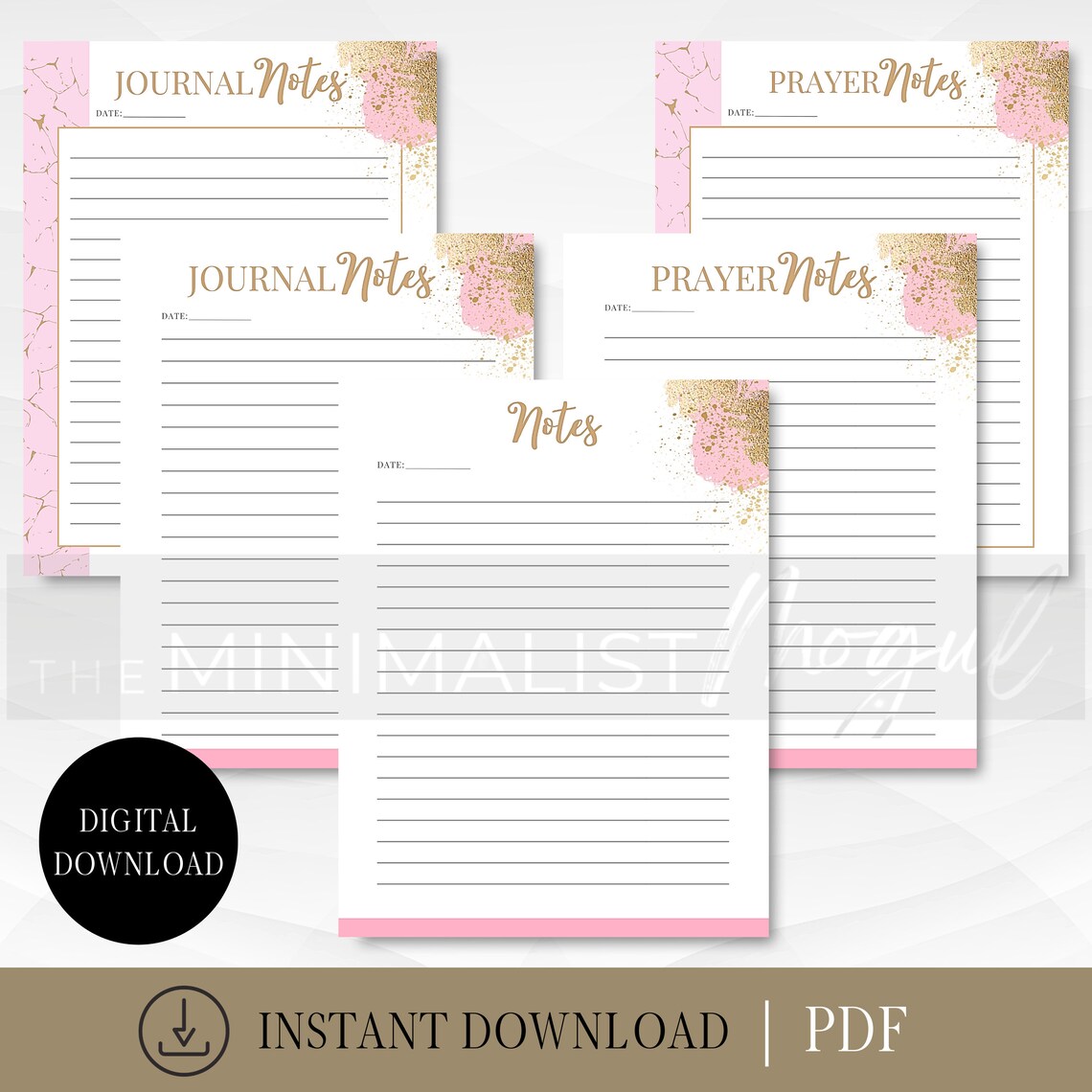 Prayer Journal: Women Girls Daily Devotional Notebook Digital Printable ...