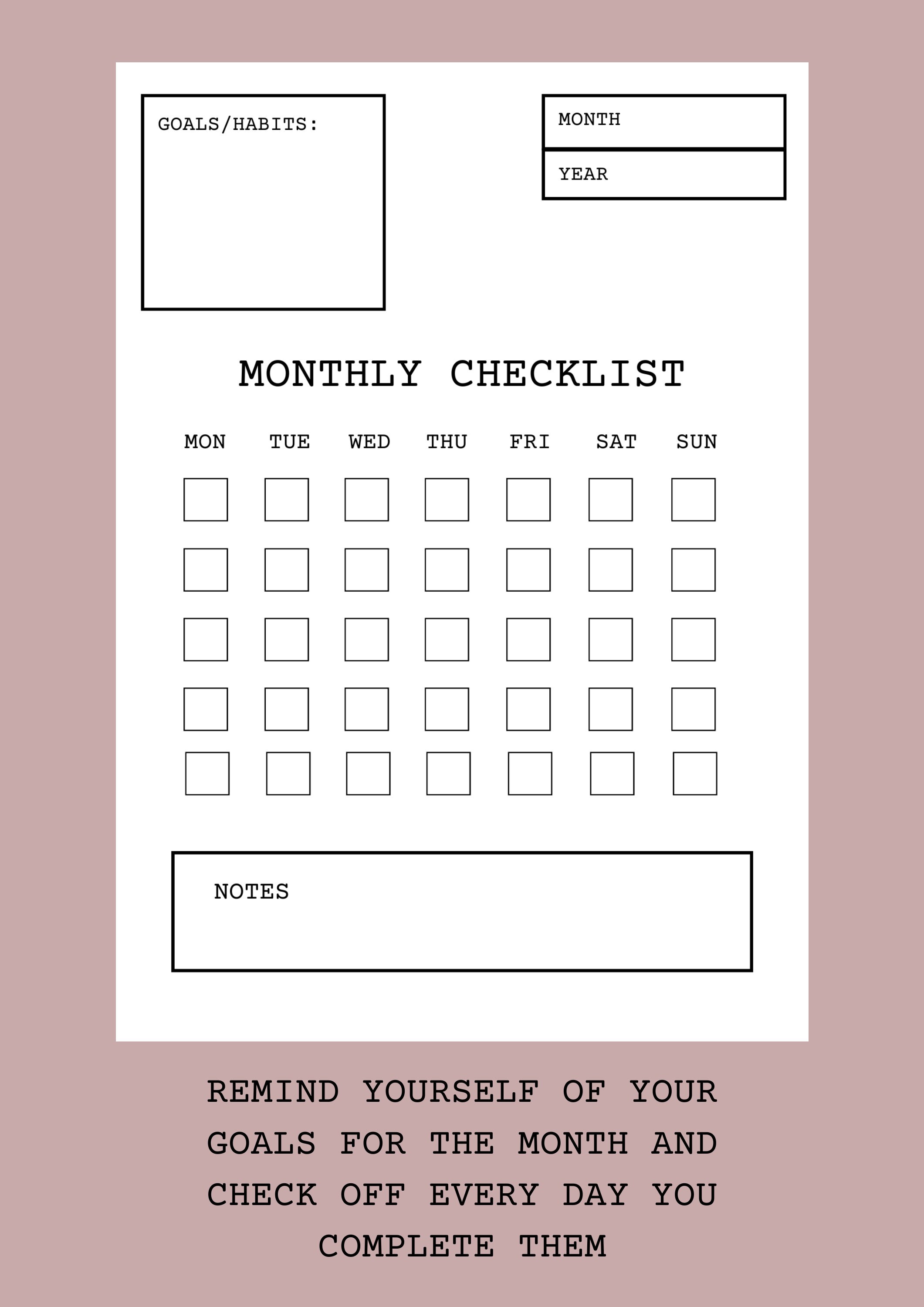 Routine Checklist Digital Download, Printable Planner, Daily Routine ...