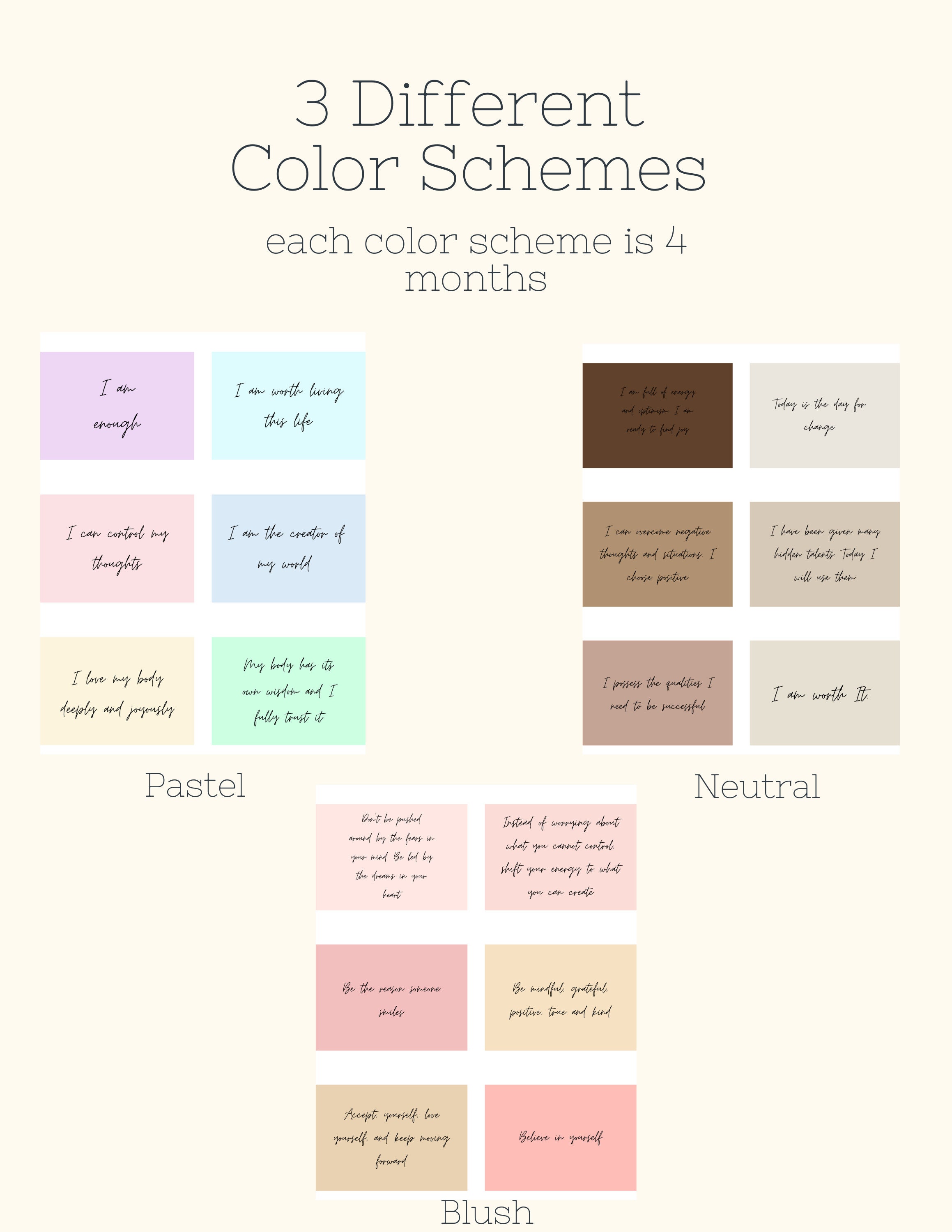 365 Daily Affirmation Cards, Digital Downloads, Planner Stickers ...