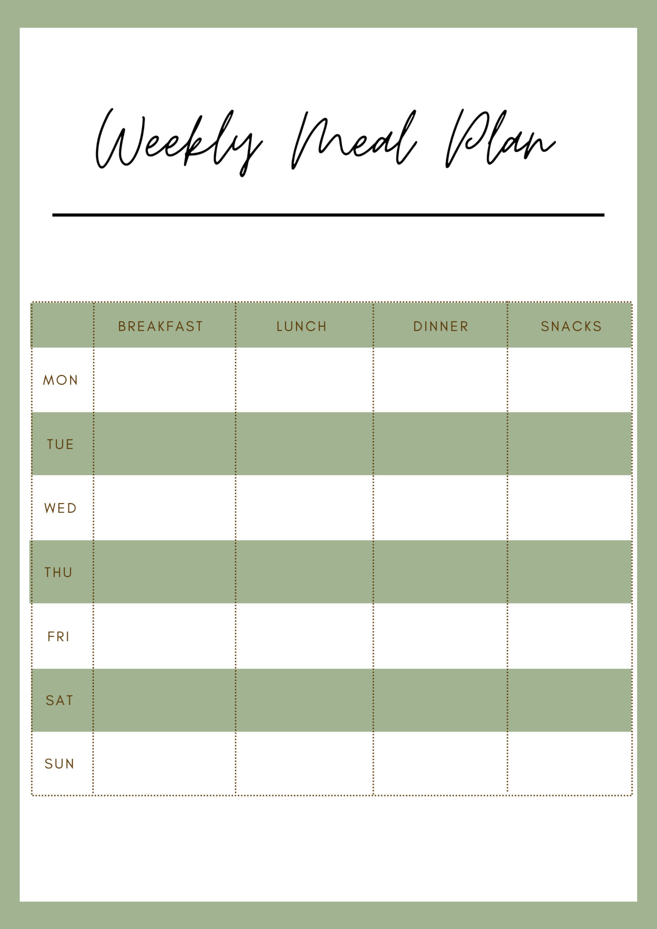 Digital Download Weekly Meal Planner, Grocery List Printable, Pastel ...