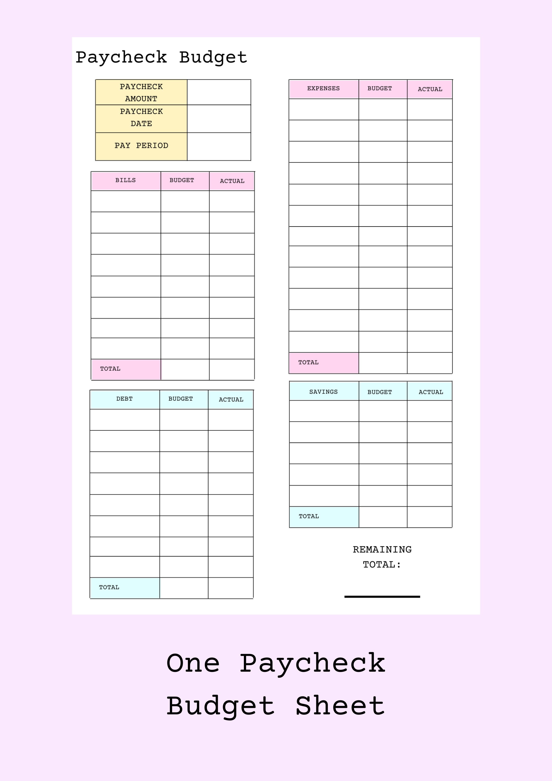 Digital Budget Planner, Digital Planner, Budget Planner, Digital ...