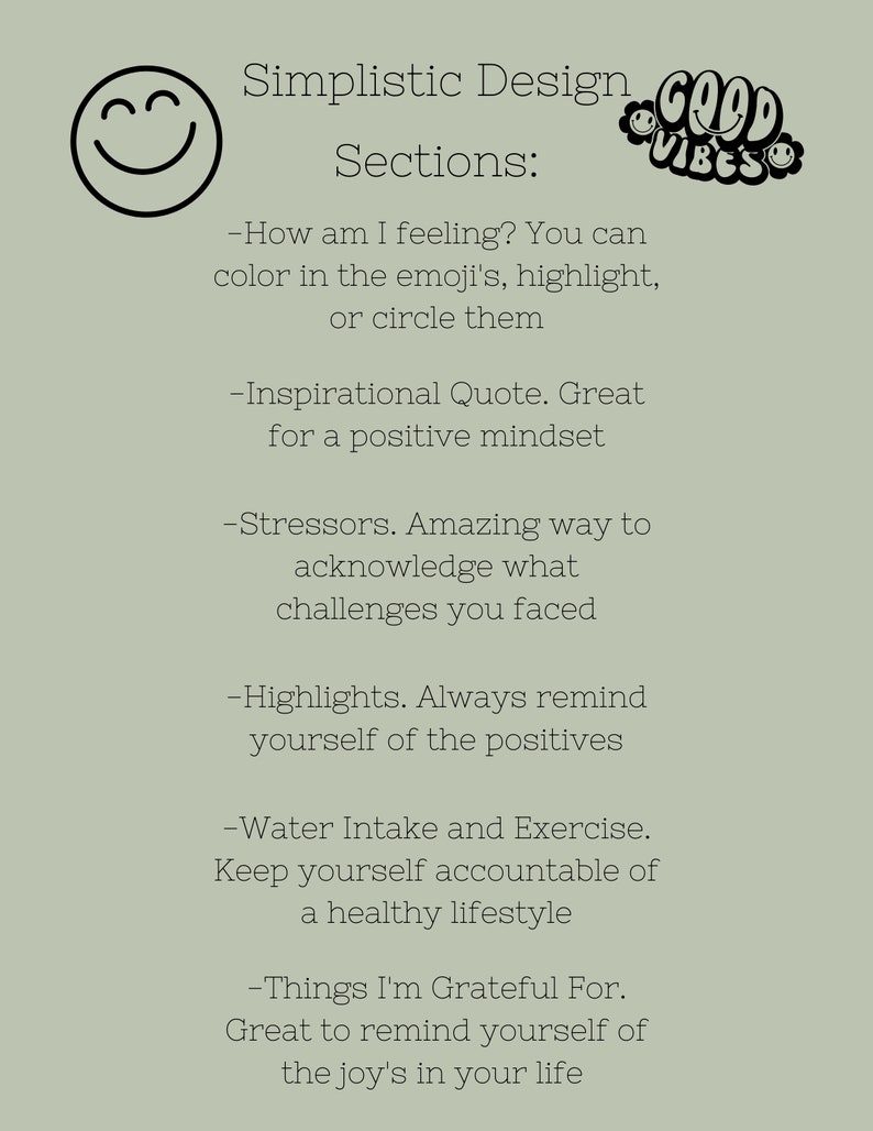 Daily Mood Tracker, Digital Downloads, Printable Mood Tracker, Self ...