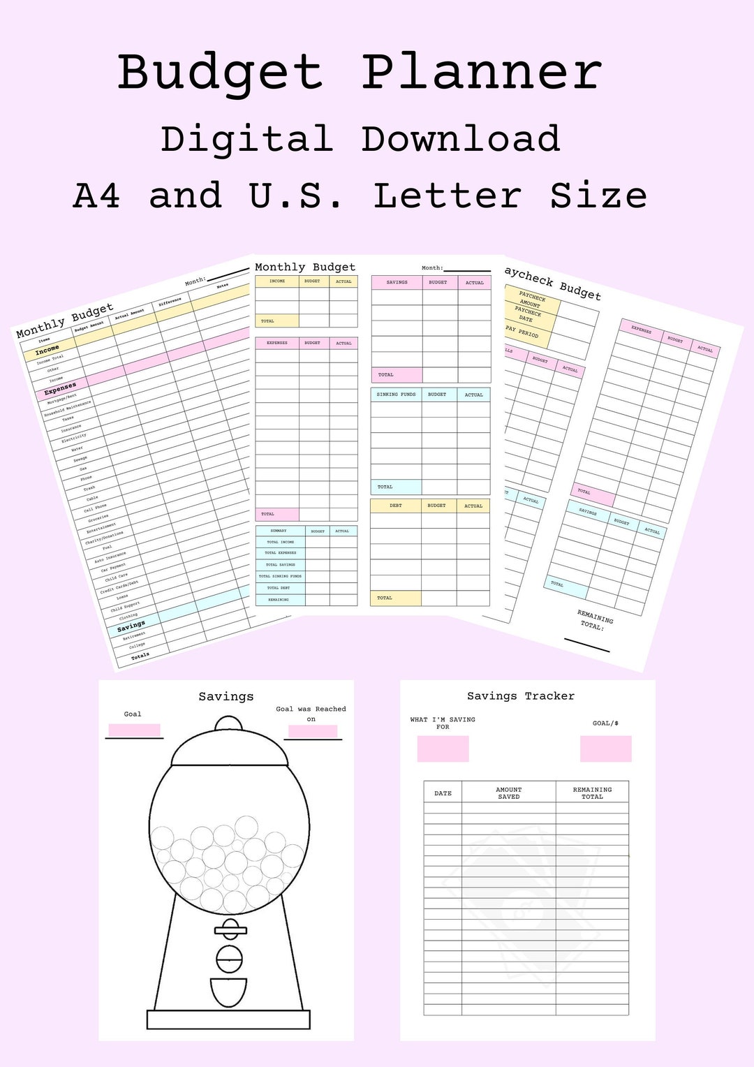 Digital Budget Planner, Digital Planner, Budget Planner, Digital ...