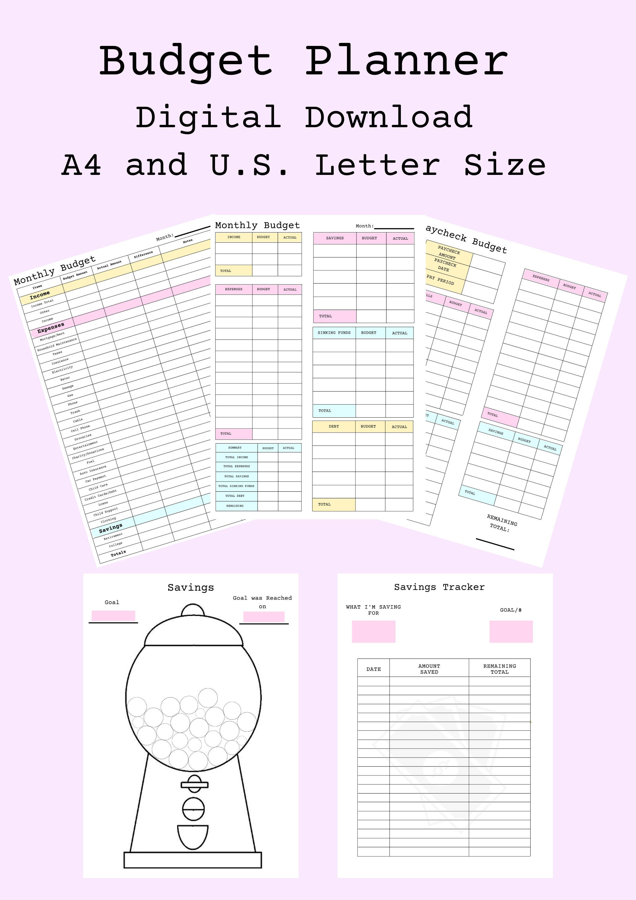 Digital Budget Planner, Digital Planner, Budget Planner, Digital ...