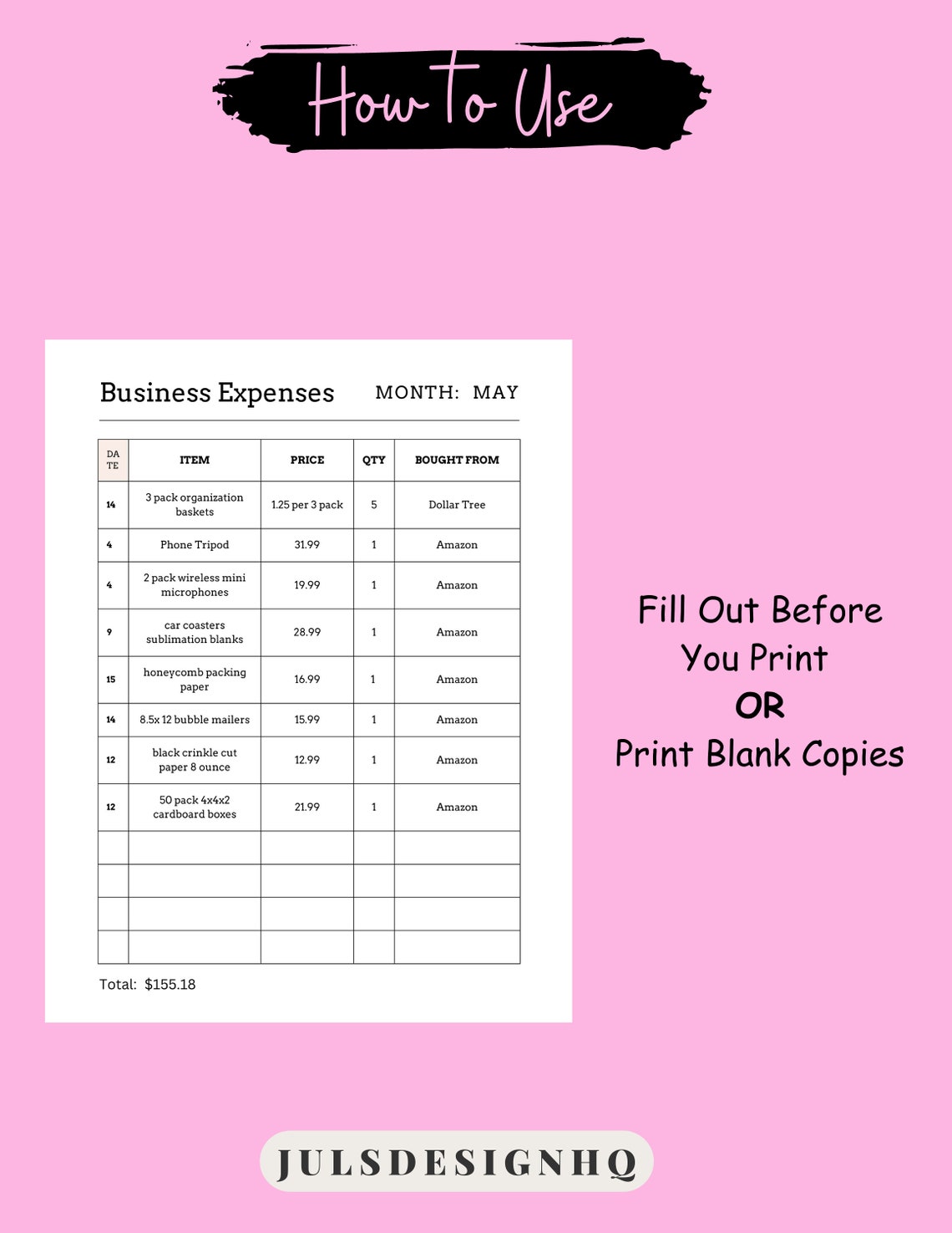 Editable Expense Log Printable, Fillable Expense Tracker, Spending ...