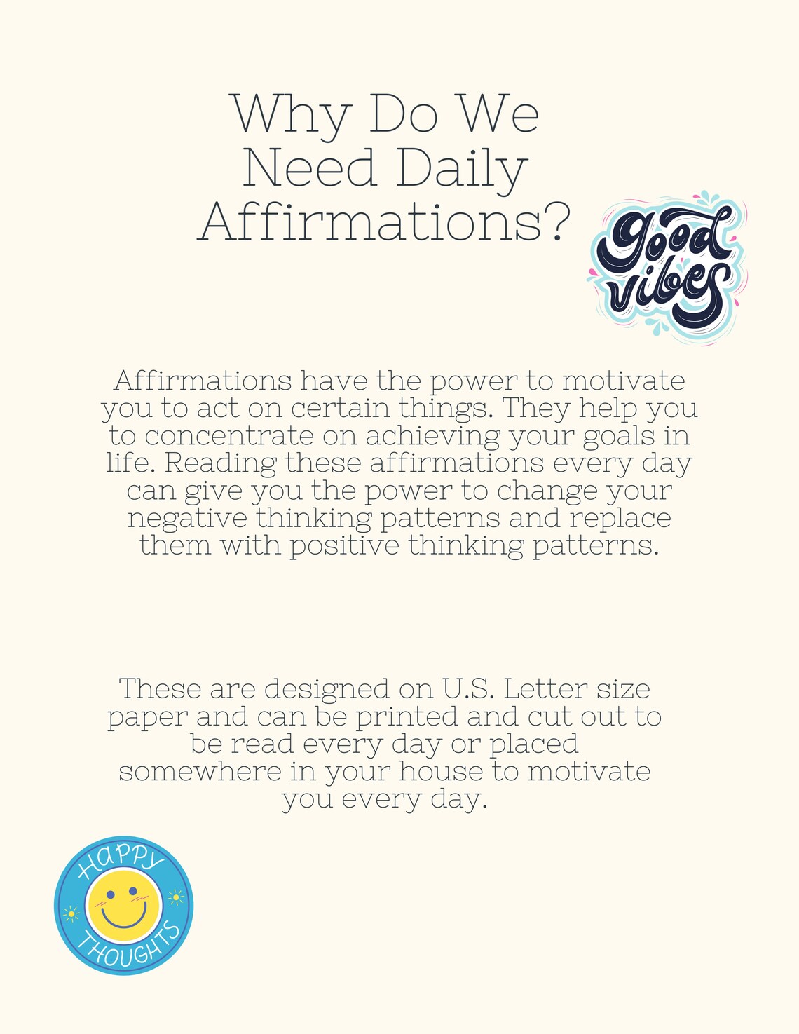 365 Daily Affirmation Cards, Digital Downloads, Planner Stickers ...