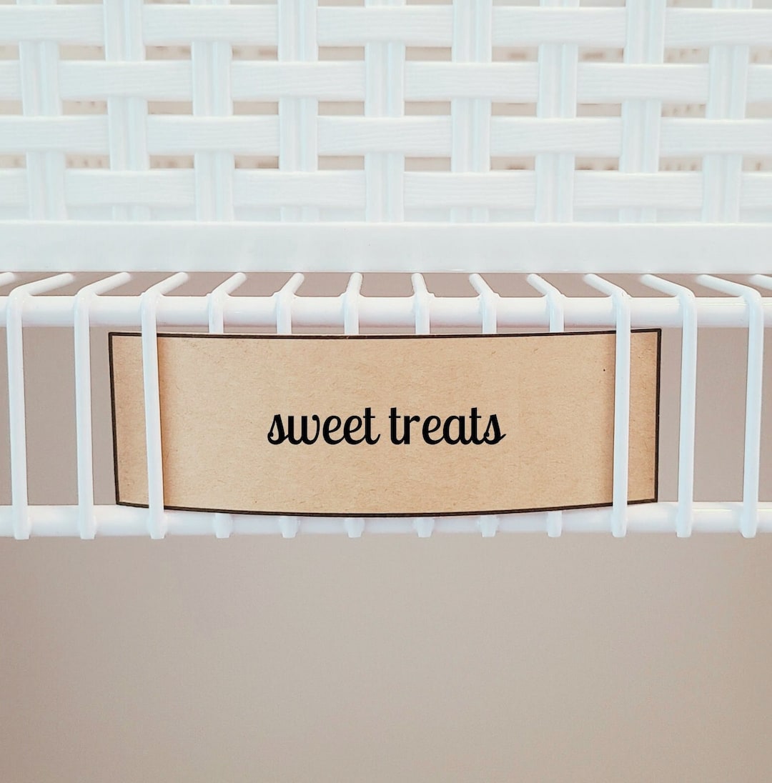 Printable Pantry Wire Shelf Labels Digital Download - Etsy