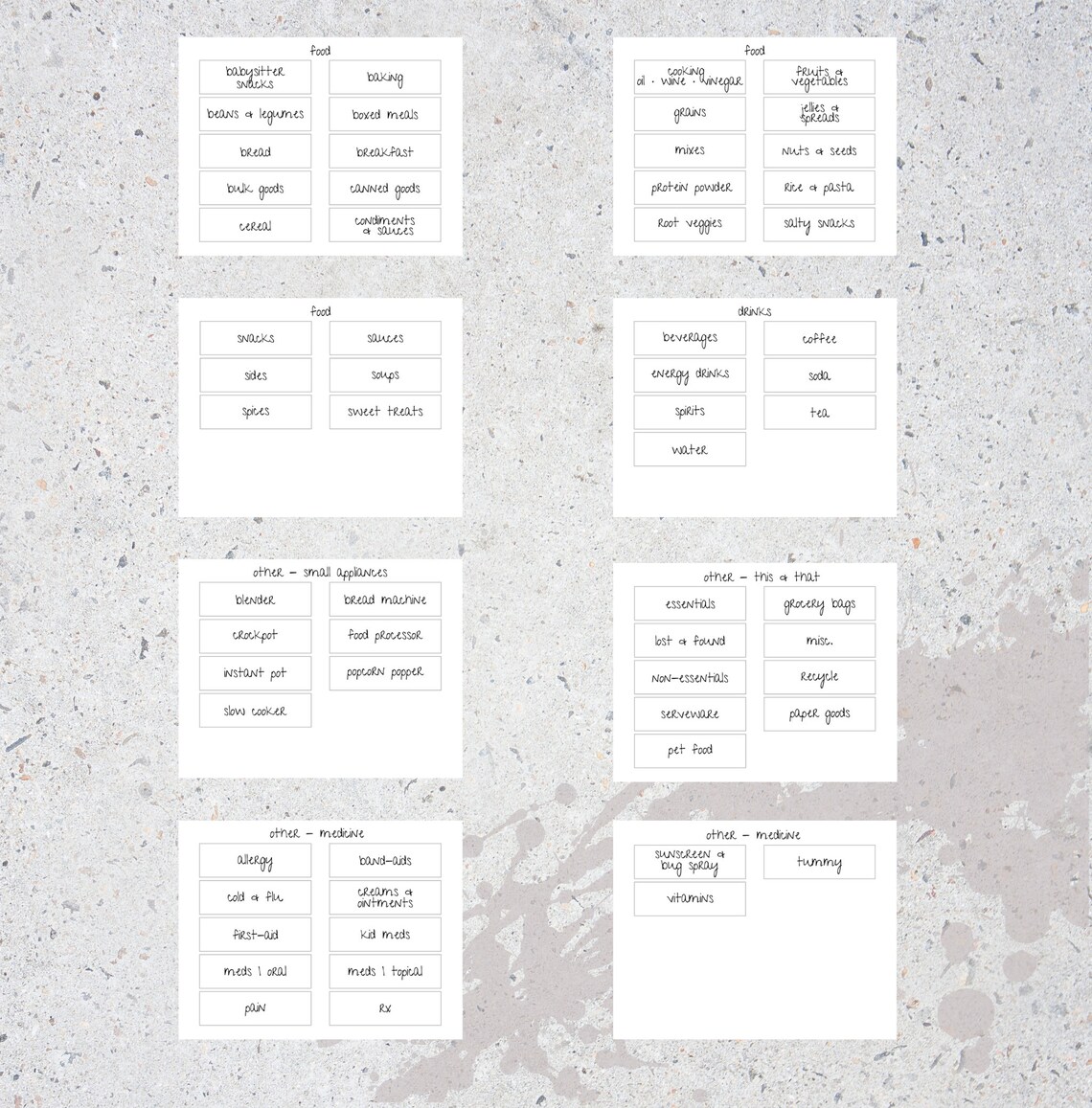 Printable Pantry Wire Shelf Labels | Digital Download - Etsy