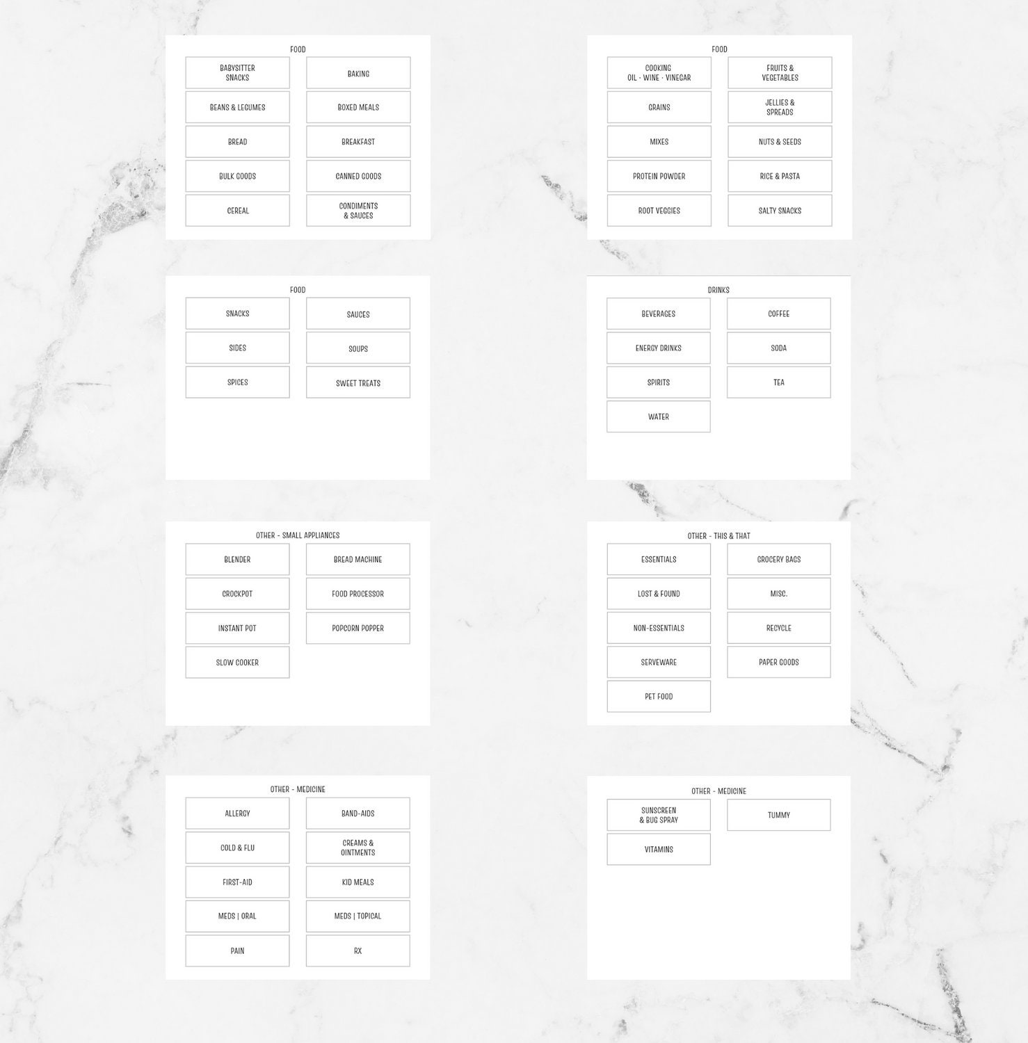 Printable Pantry Wire Shelf Labels | Digital Download - Etsy