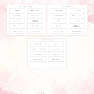 Printable Linen Wire Shelf Labels | Digital Download - Etsy