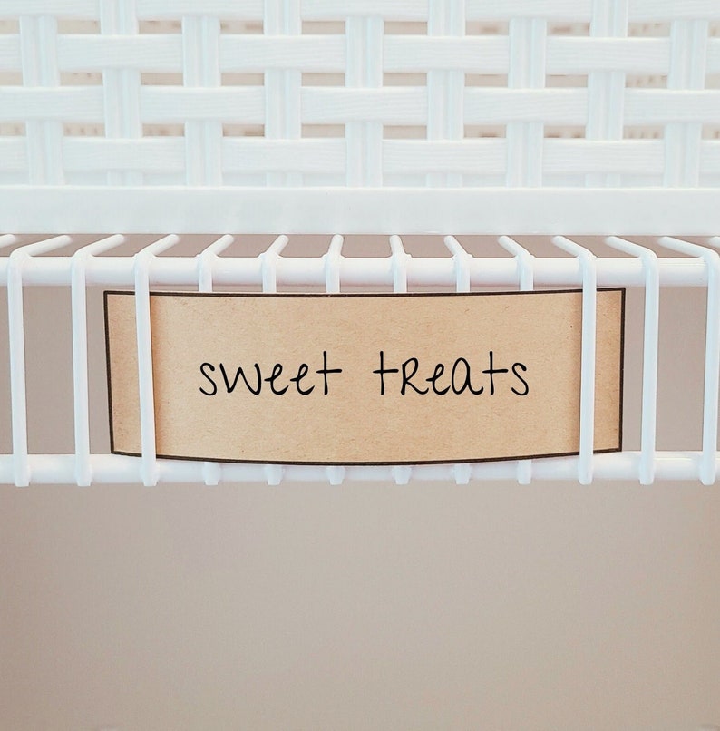 Printable Pantry Wire Shelf Labels | Digital Download - Etsy