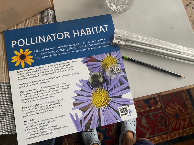 Pollinator Habitat Yard Sign - Etsy