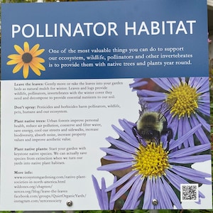 Pollinator Habitat Yard Sign - Etsy