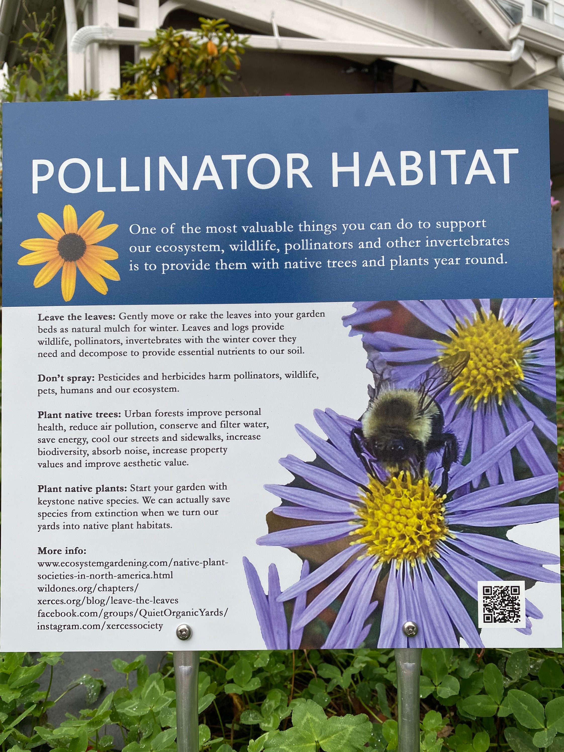 Pollinator Habitat Yard Sign - Etsy