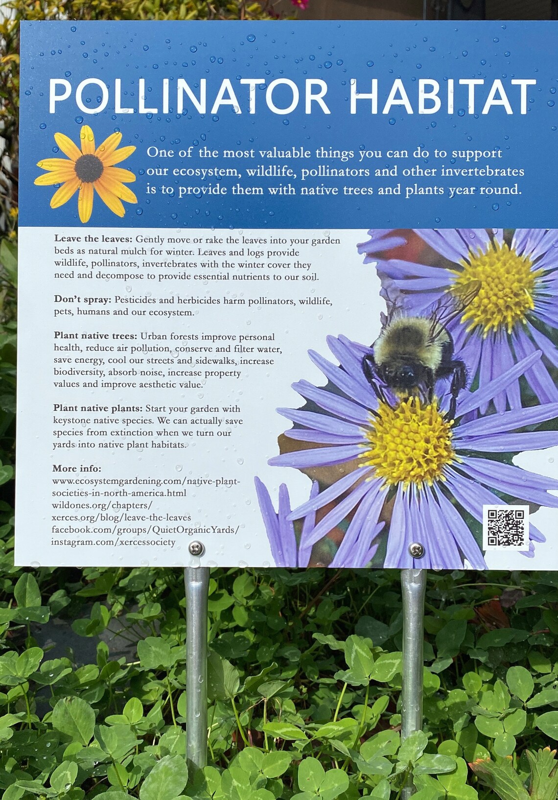 Pollinator Habitat Yard Sign - Etsy