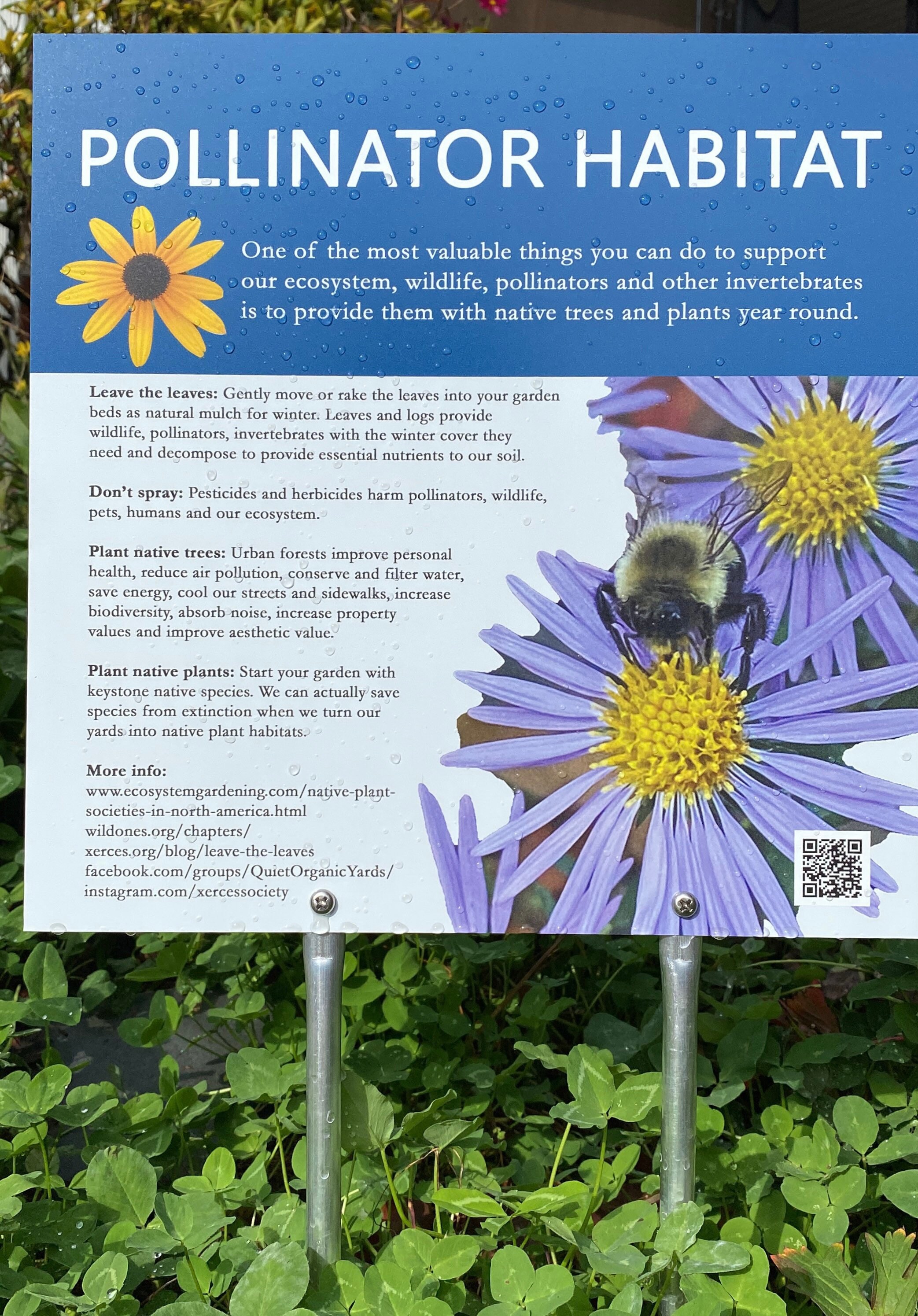 Pollinator Habitat Yard Sign - Etsy UK