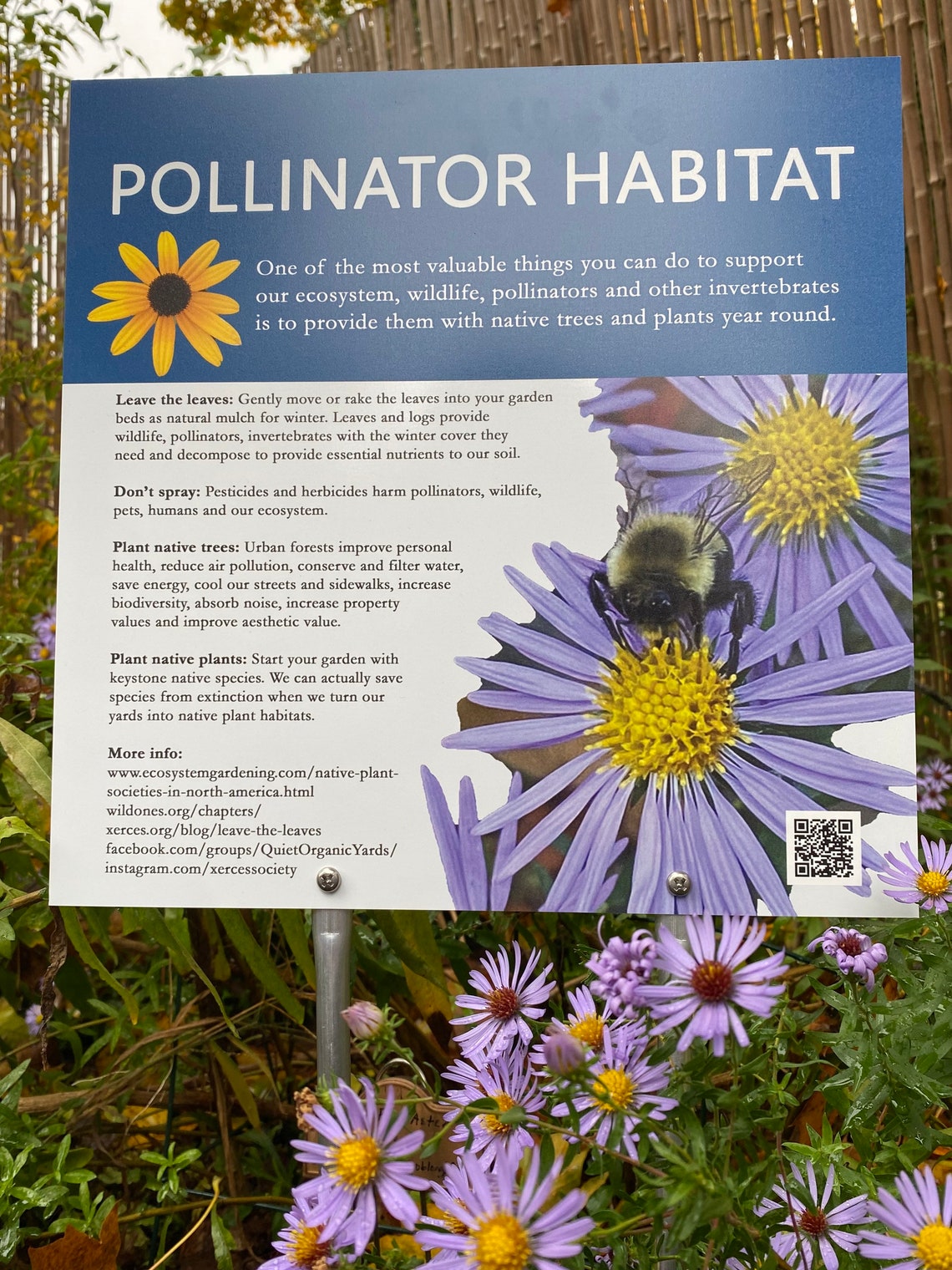 Pollinator Habitat Yard Sign - Etsy