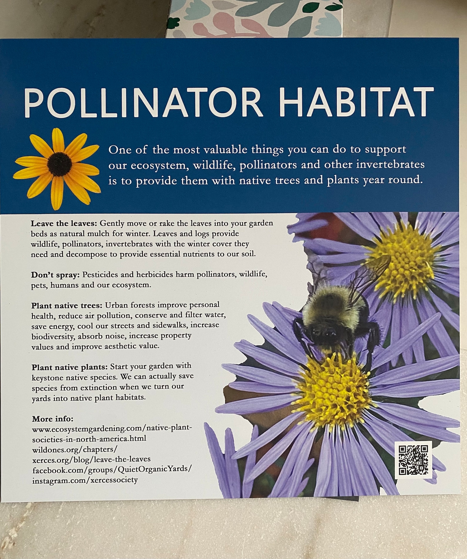 Pollinator Habitat Yard Sign - Etsy