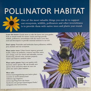 Pollinator Habitat Yard Sign - Etsy