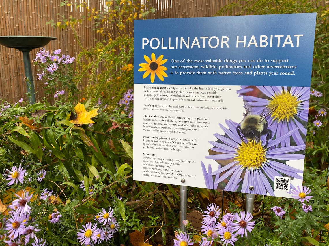 Pollinator Habitat Yard Sign - Etsy