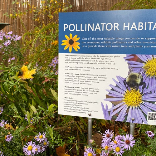 Pollinator Habitat Yard Sign - Etsy