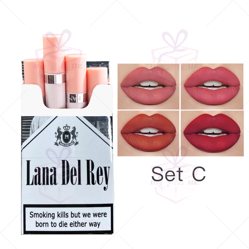 Lana Del Rey Cigarrillo Labiales Set Lana Del Rey Lipsticks Etsy México