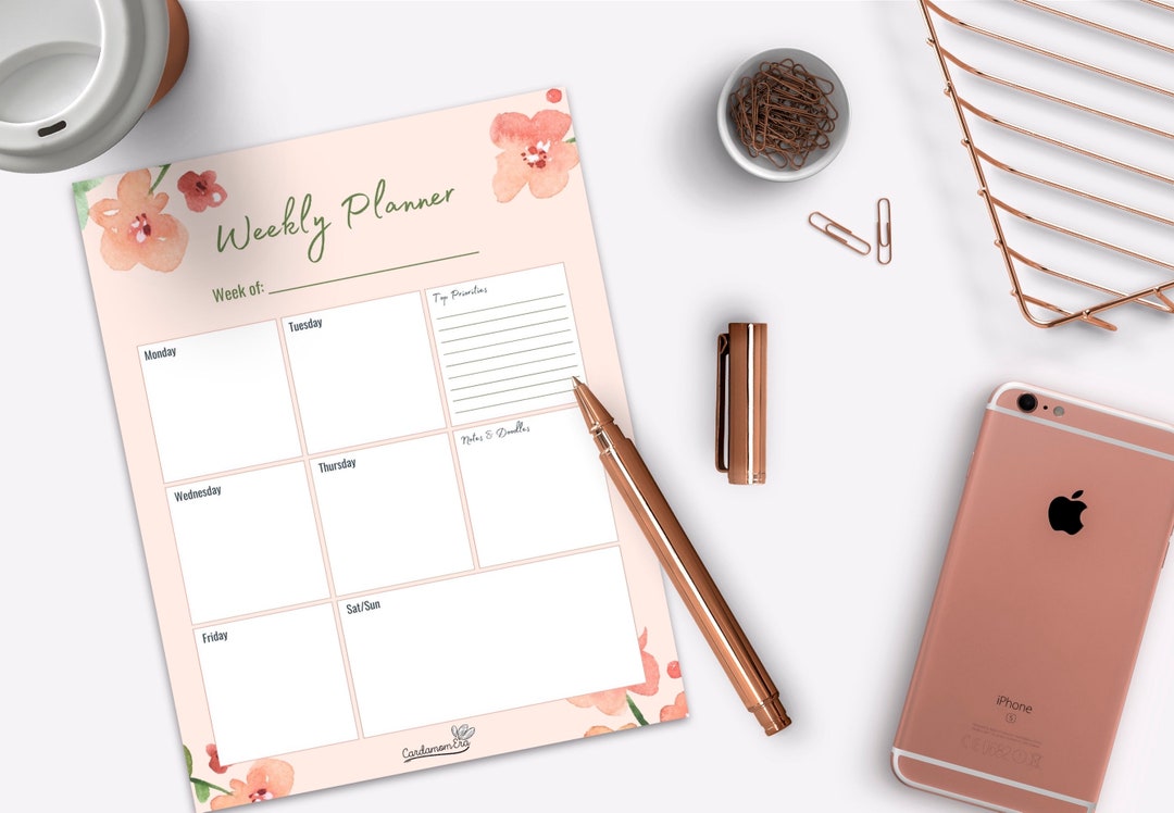 Floral Weekly Planner Pack – Printable Pages - Etsy