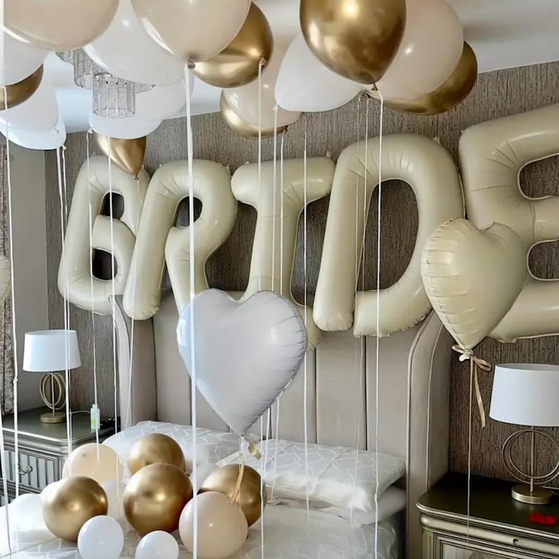 Cream Jumbo Bride Balloon Neutral Beige Bachelorette Boho Decor Large ...