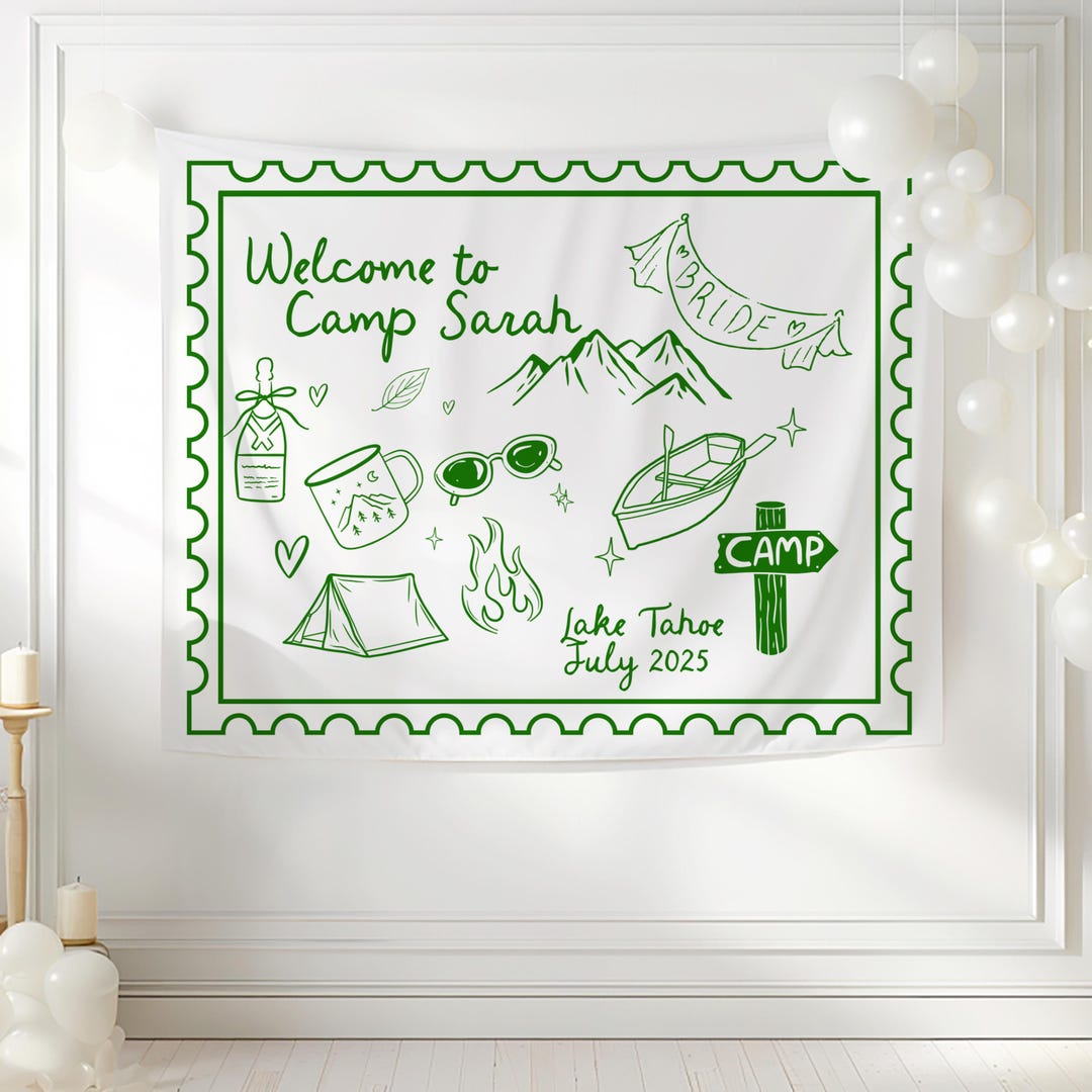 Custom Camp Bach Sign Rustic Cabin Camp Bachelorette Decor Wild in the ...