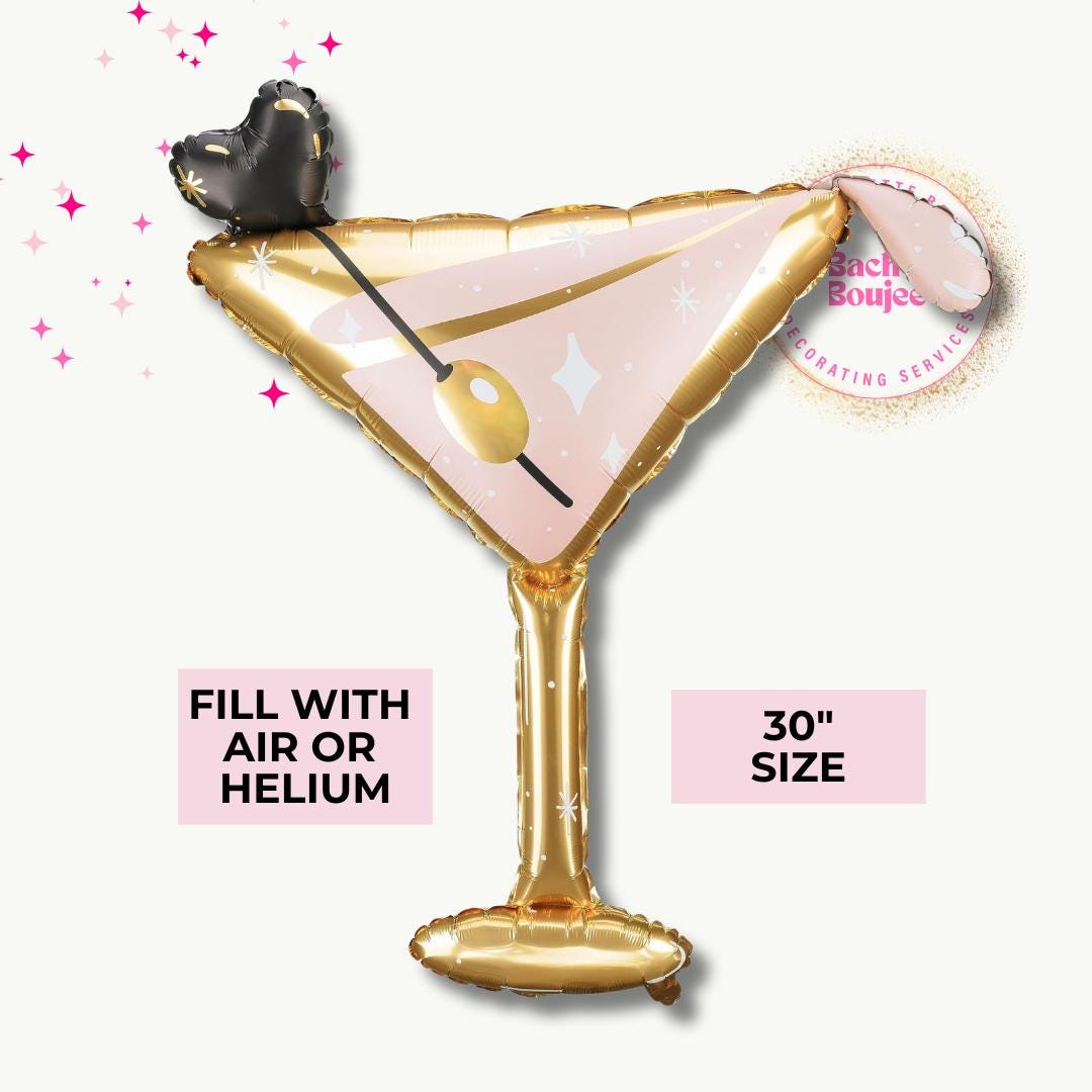 Martini Balloon Decoration Tini Bit Older Martini Glass Decoration ...