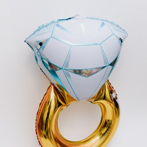 Jumbo Ring Bride Balloon for Large Balloon Engagement Ring Bachelorette ...