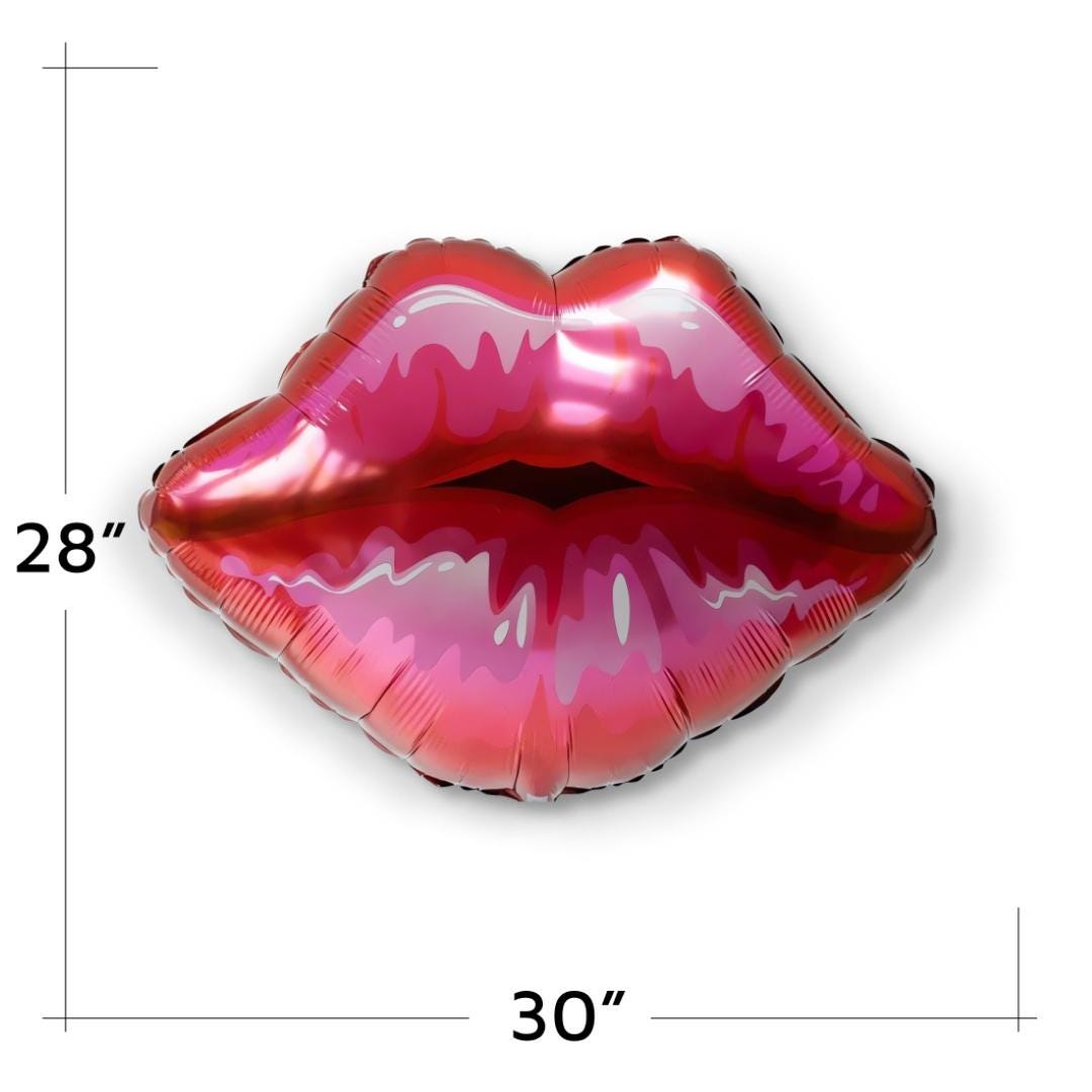 Kissing My 20s 30s 40s Goodbye Jumbo Lip Kiss Balloon Galentines Helium ...
