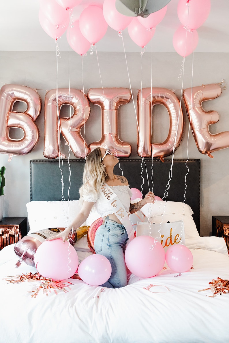 BRIDE Balloon Largebride Balloon Rose Gold Bride - Etsy Canada