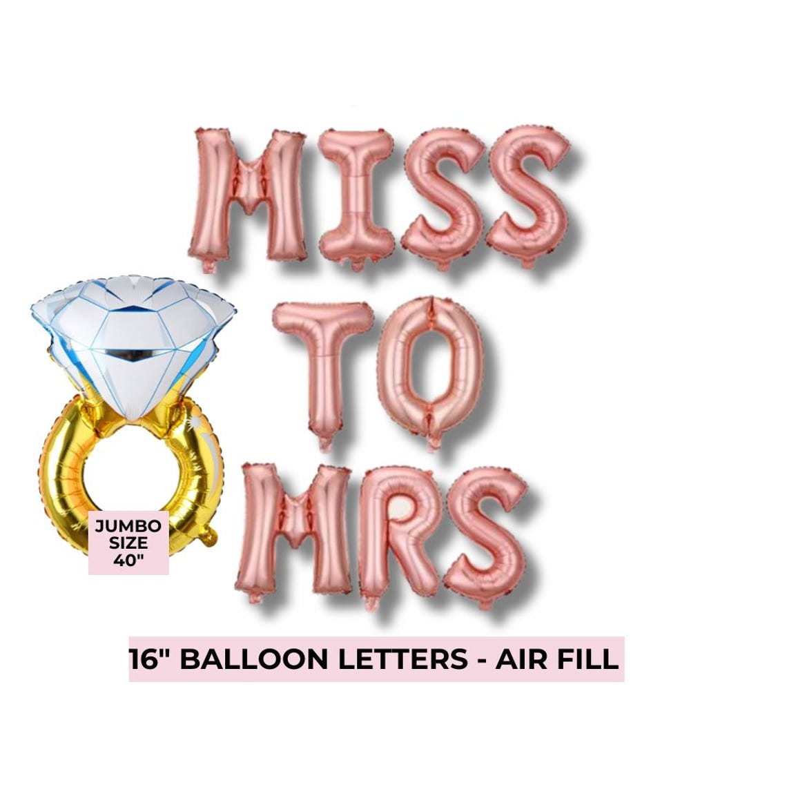 Miss to Mrs Hen Party Balloon Bachelorette Banner Balloon Future Mrs ...