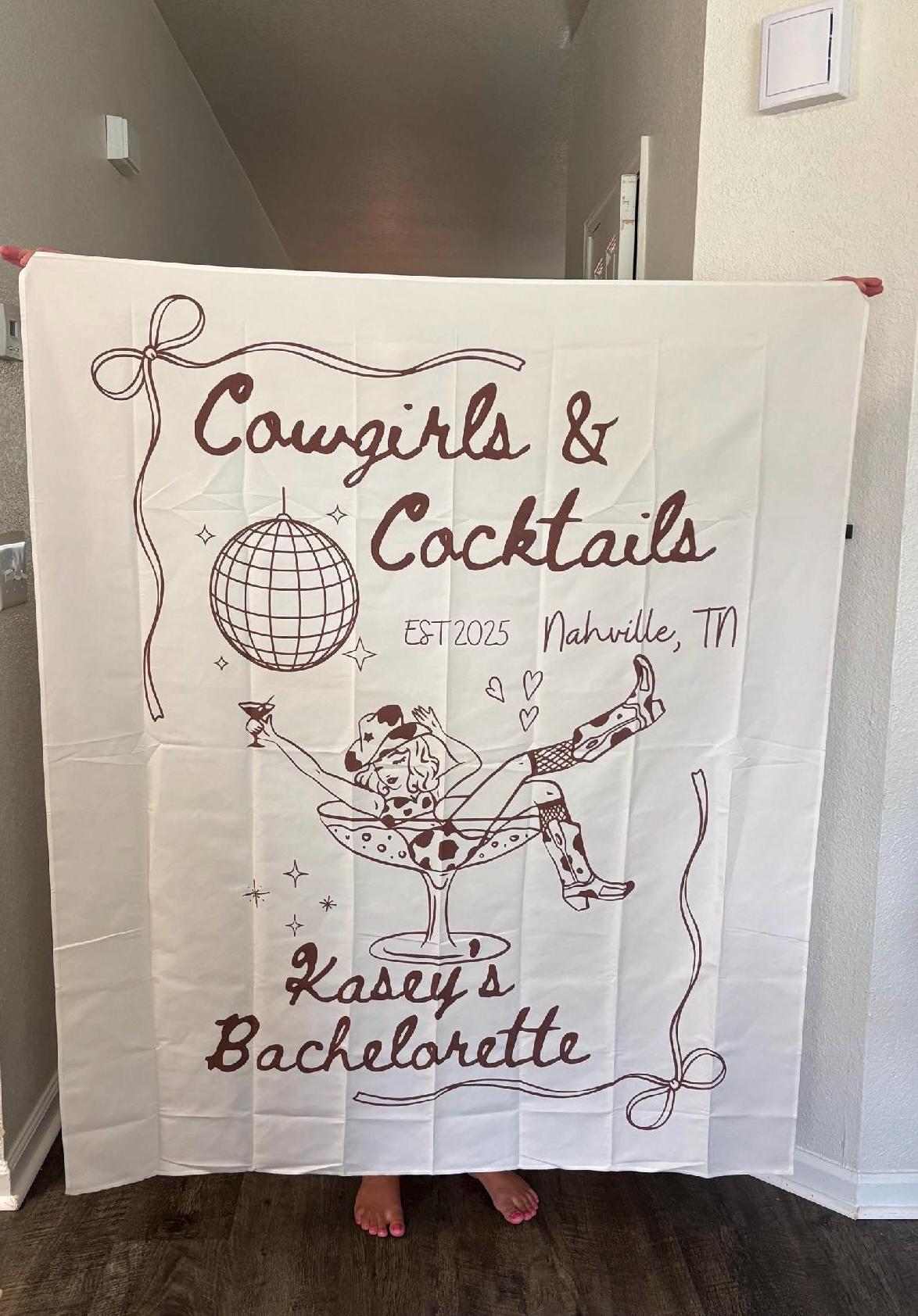Last Rodeo Bachelorette Banner Boho Cowgirl Bachelorette Tapestry Sign ...